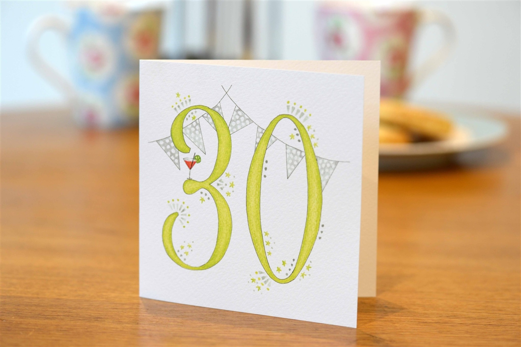 Hand drawn 30th birthday card
