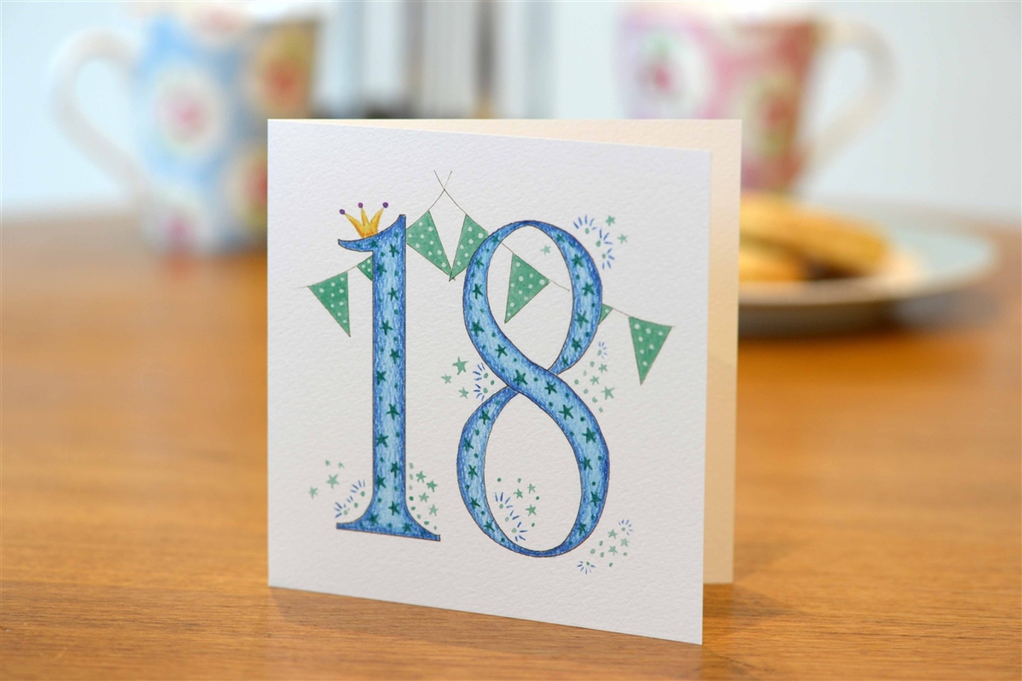 Hand drawn 18th birthday card